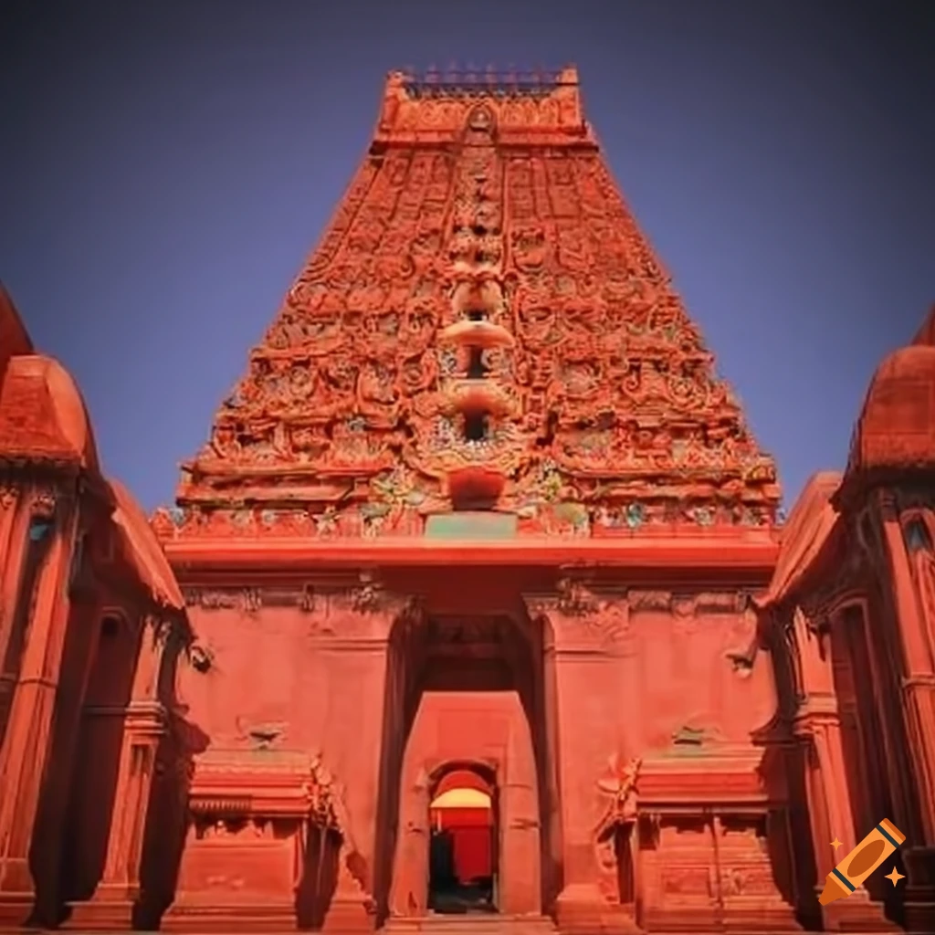 Gigantic red temple on Craiyon