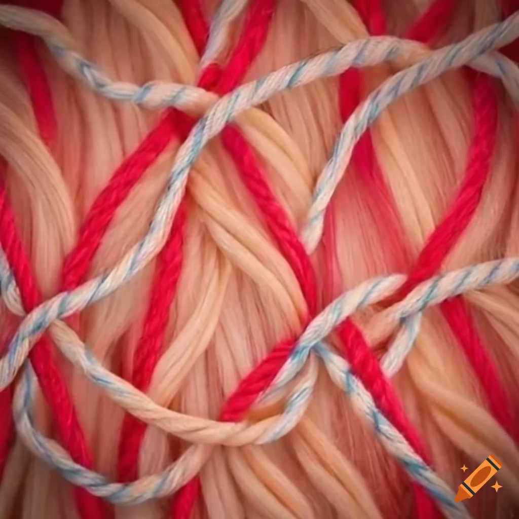 Crossed thread color knot on Craiyon