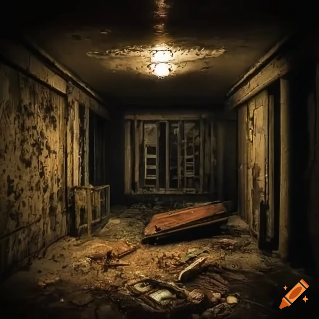 Empty abandoned basement on Craiyon