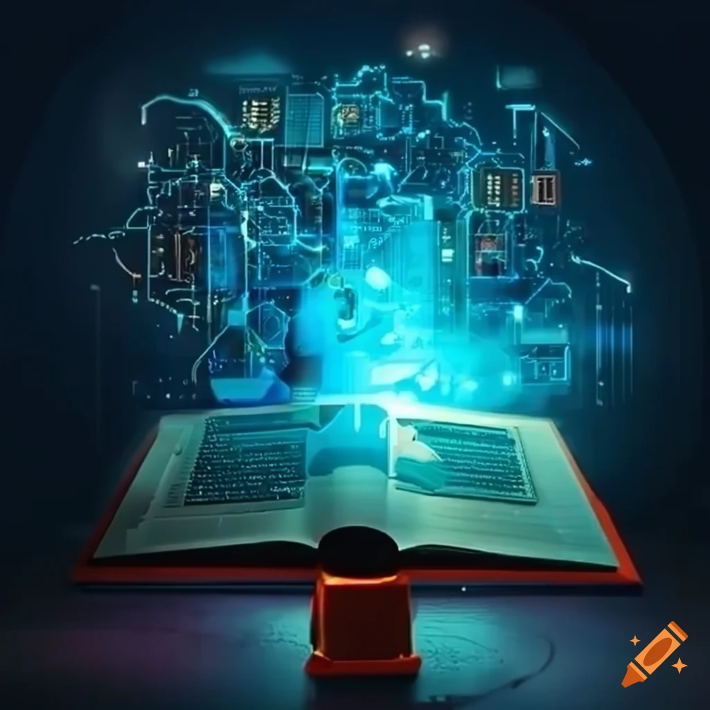 Computer science textbook for future school students on Craiyon