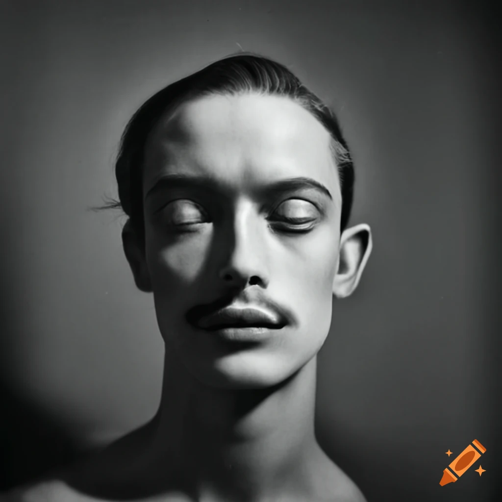 Self portrait by dali on Craiyon