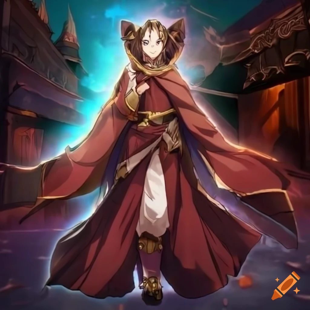 Rival hunter slayer casting spells in anime style on Craiyon