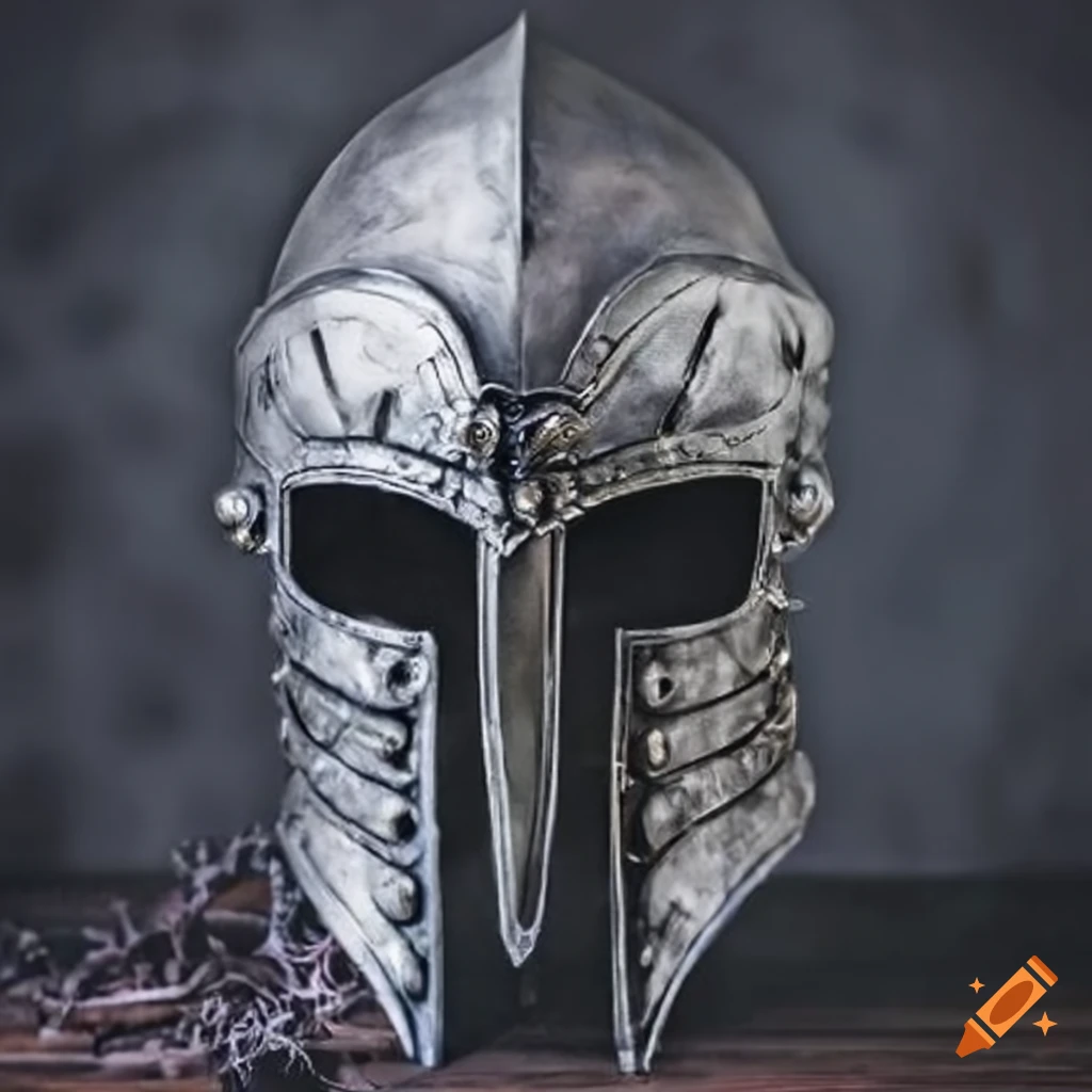 Fantasy evil knight helmet on Craiyon