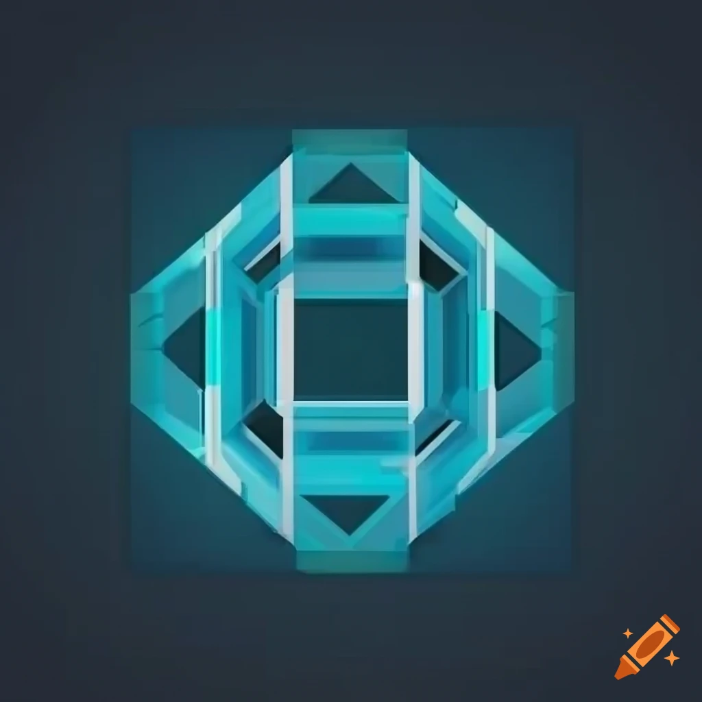 Modern hypercube logo on Craiyon