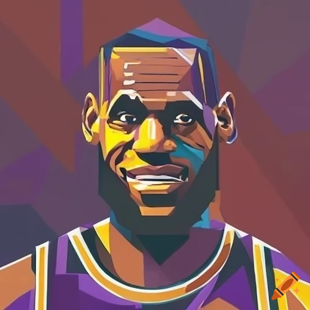 Lebron james in emilio pettoruti's artistic style on Craiyon