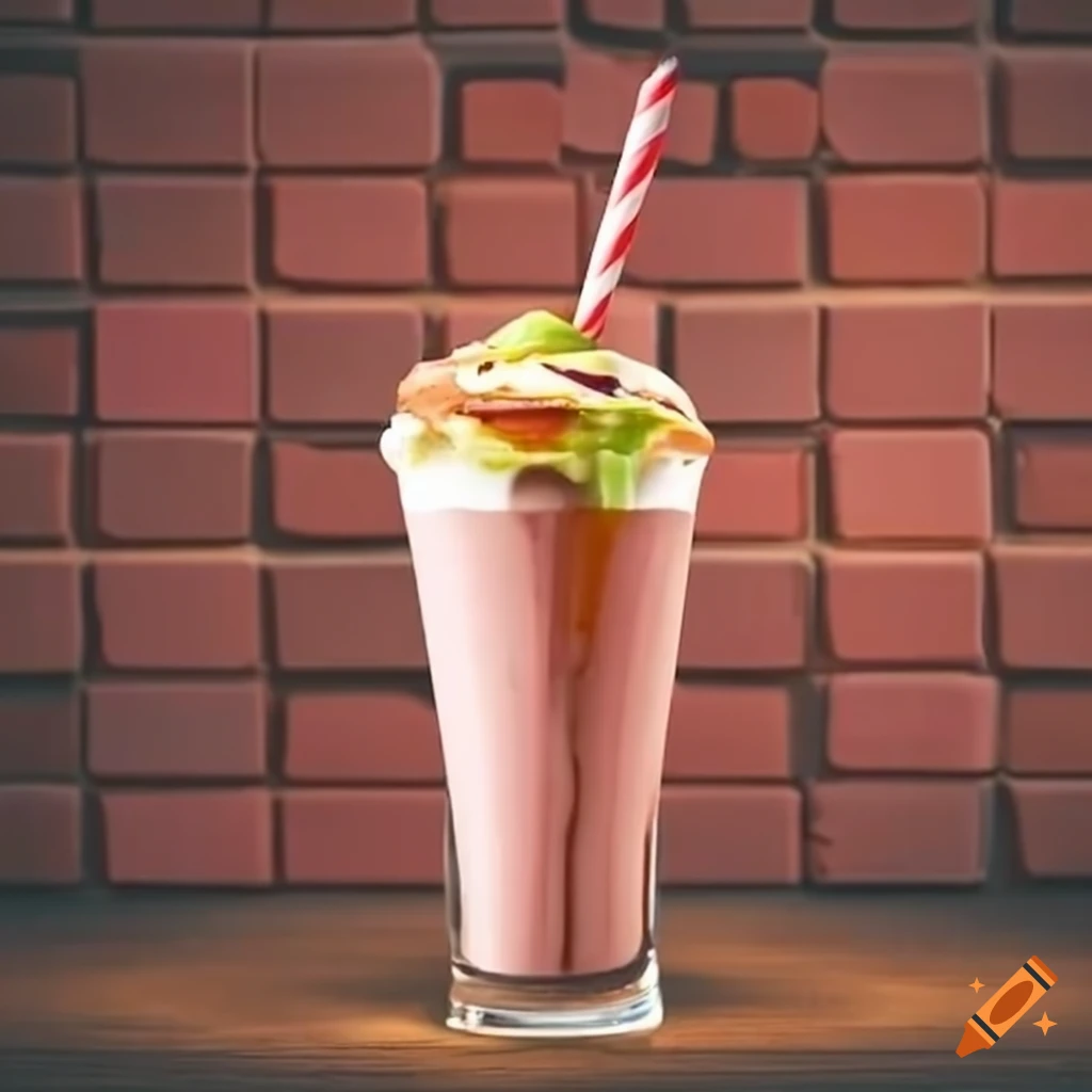 Burger and milkshake with a side of bricks on Craiyon