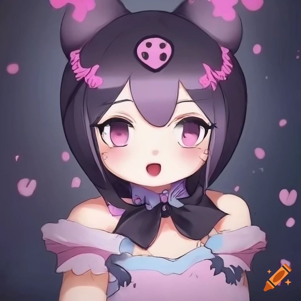 Kuromi animal girl character on Craiyon