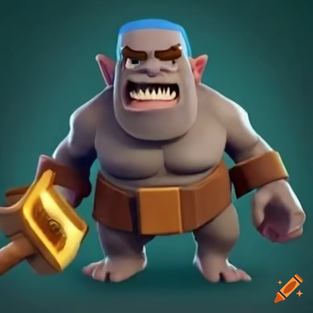 Clash royale character facing a cave troll from lord of the rings on ...