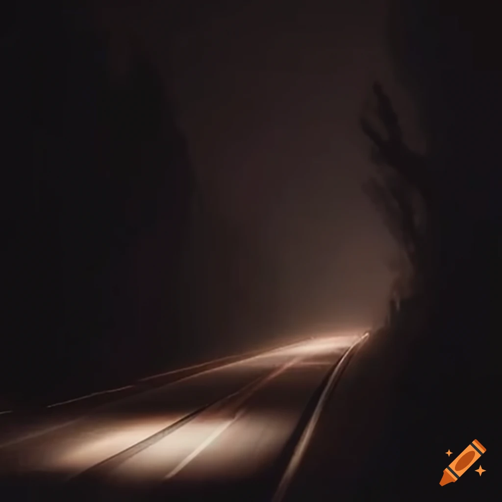 Scary night drive on Craiyon