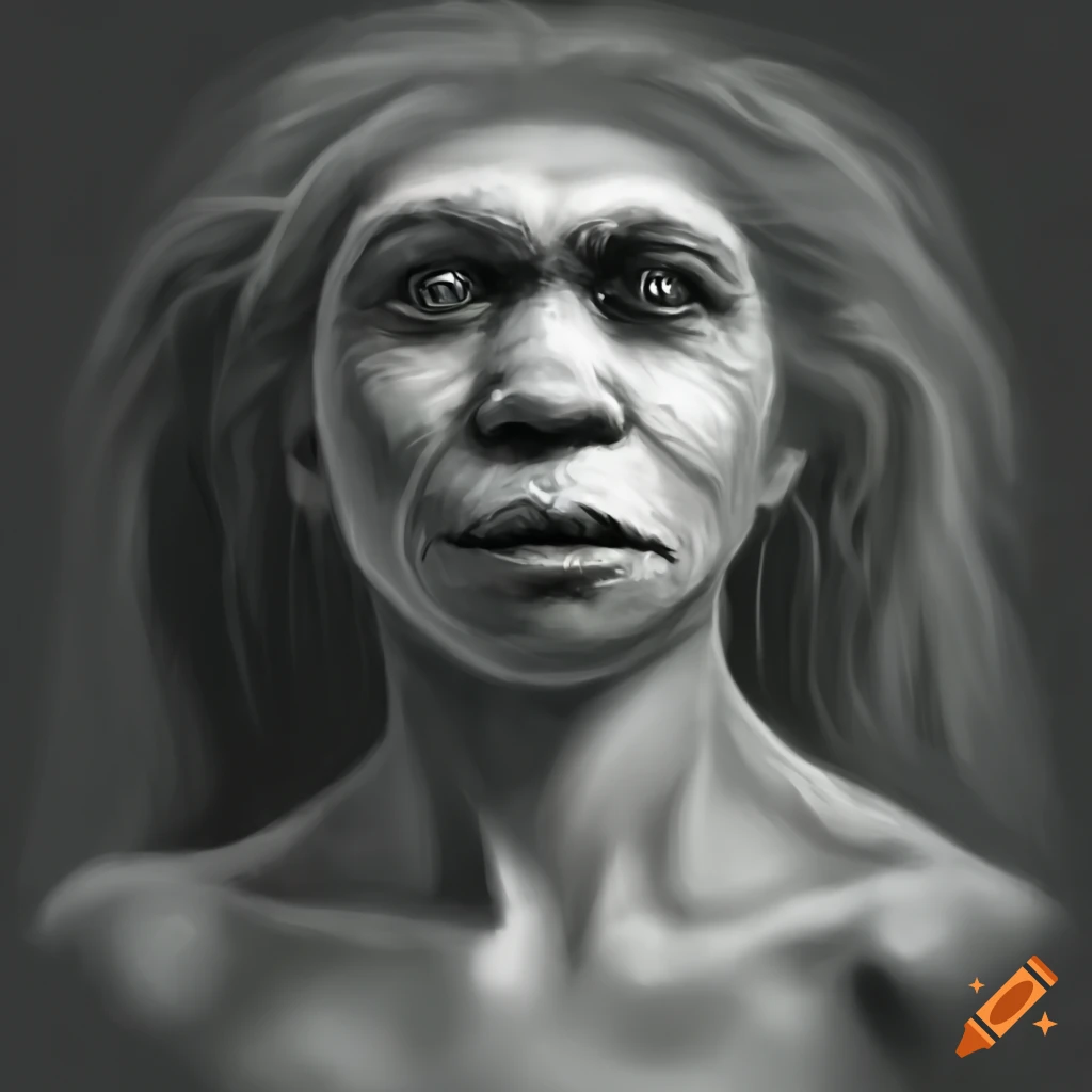 Female neanderthal on Craiyon