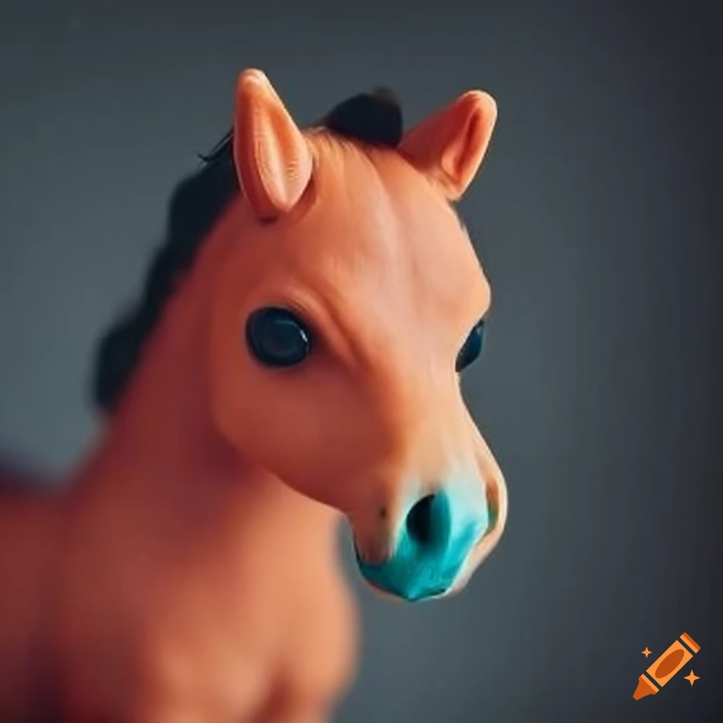 Toy horse in stable on Craiyon