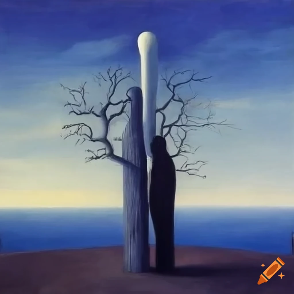 Human trees with twisting branches hugging and flying in art by rene ...