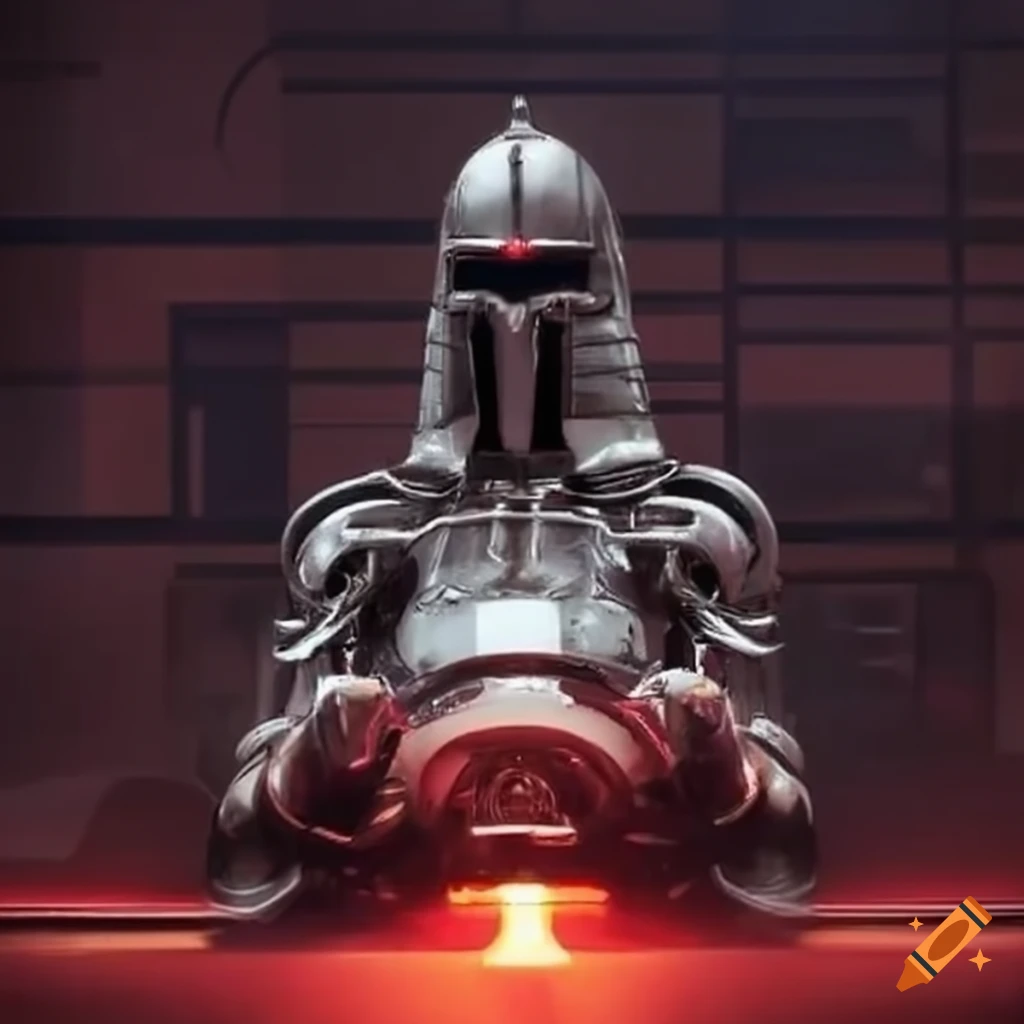 Car driven by a cylon on Craiyon