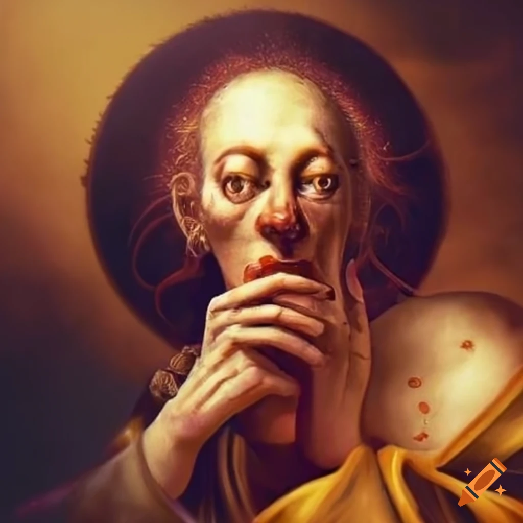 Illustration of the fool tarot card on Craiyon