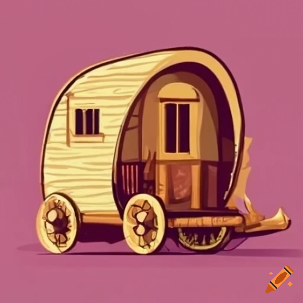 Ancient caravan on Craiyon