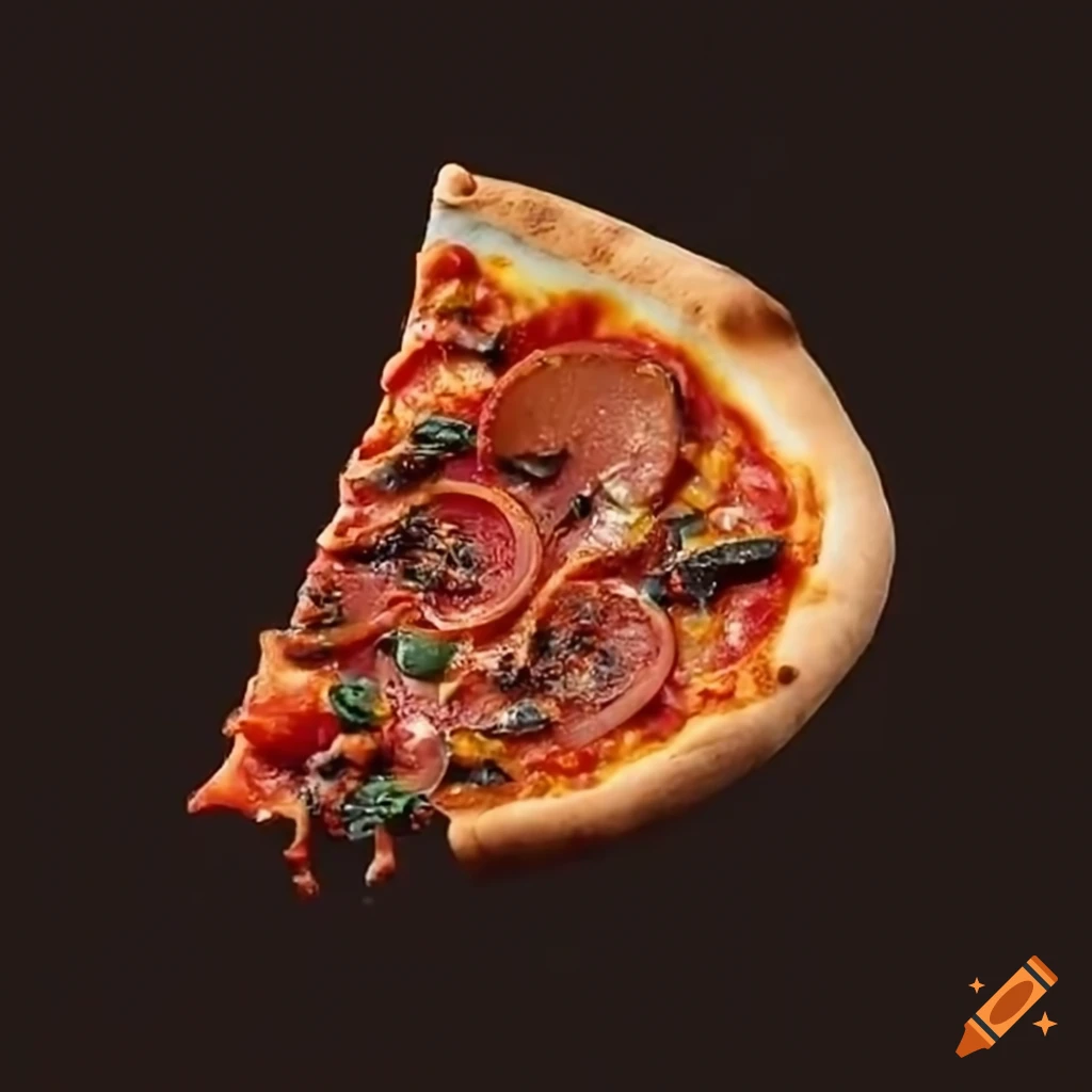 Half-eaten pizza on Craiyon