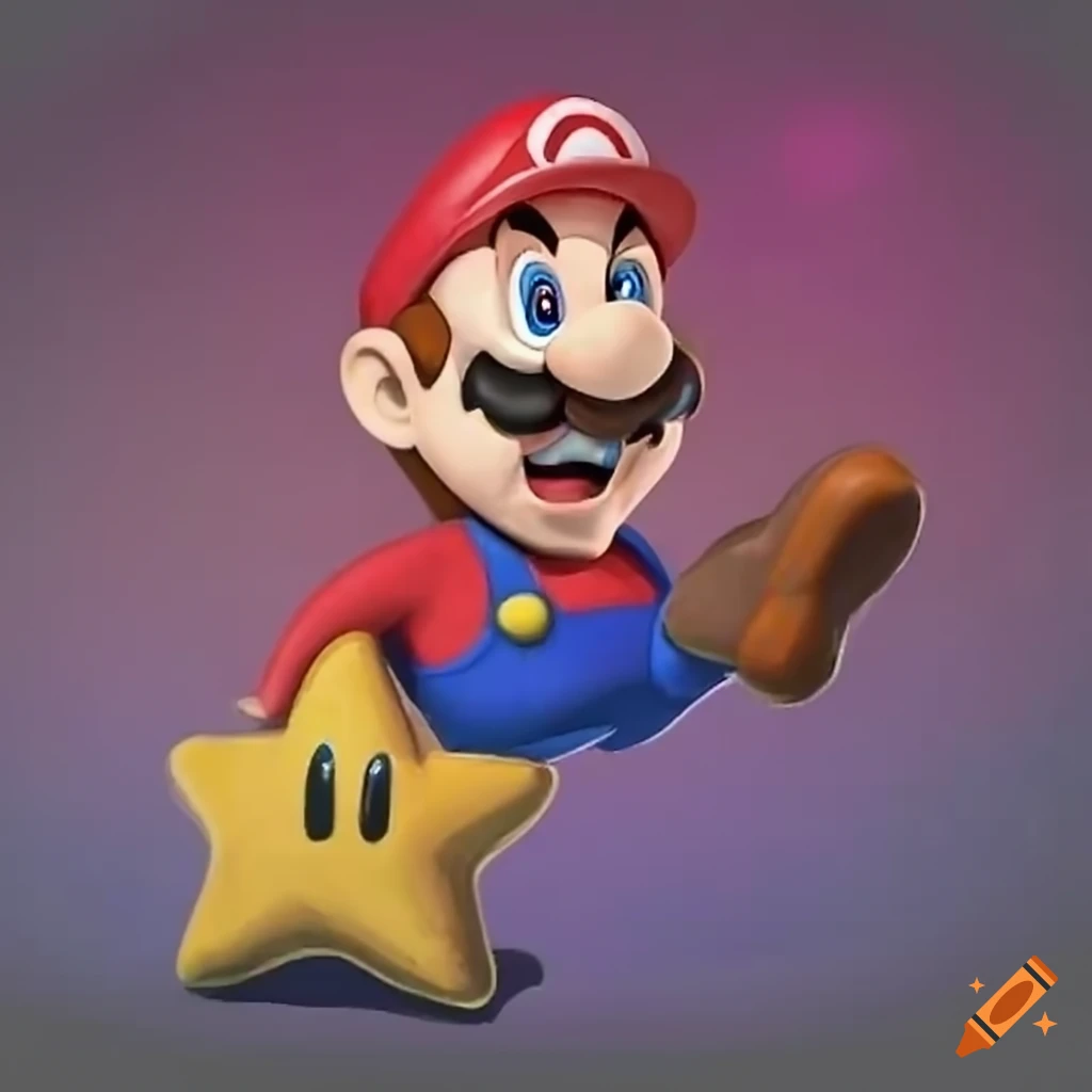 Super mario star on Craiyon