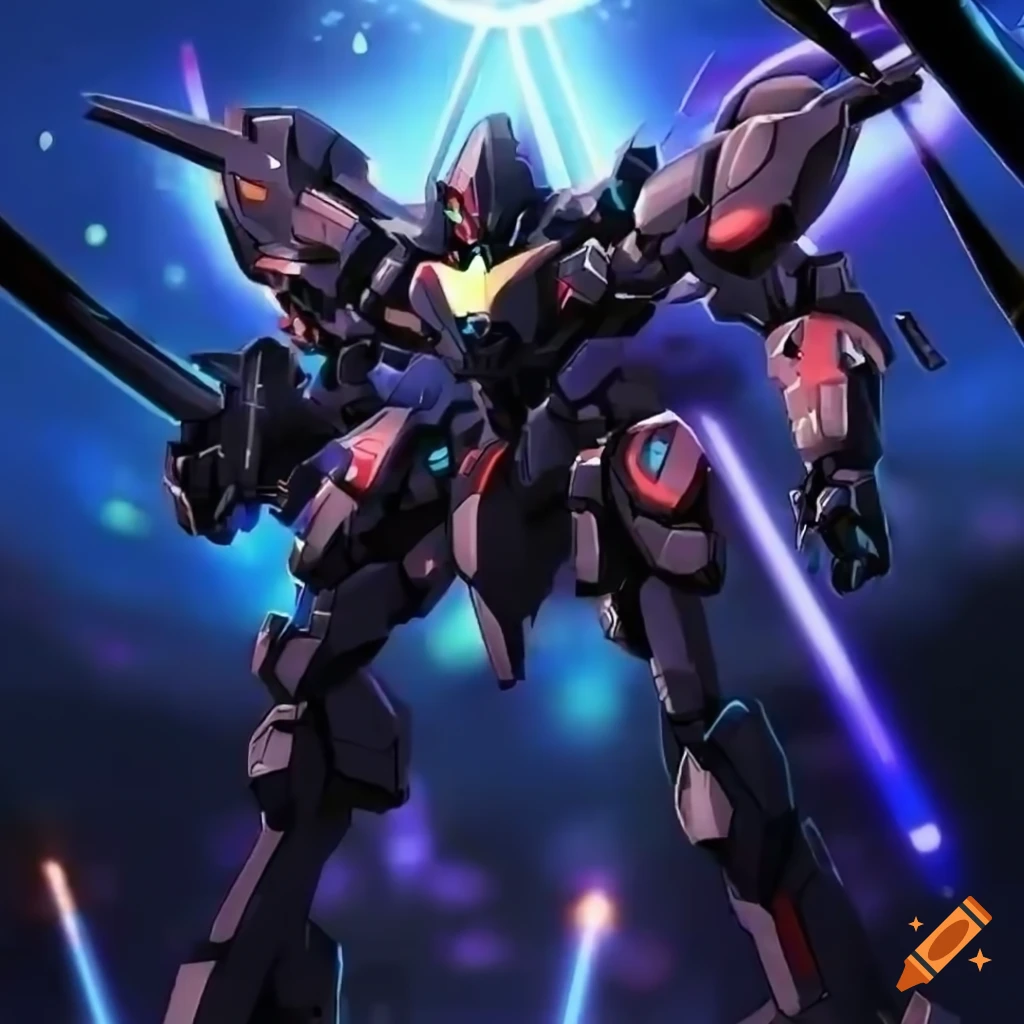 Anime mecha illustration on Craiyon