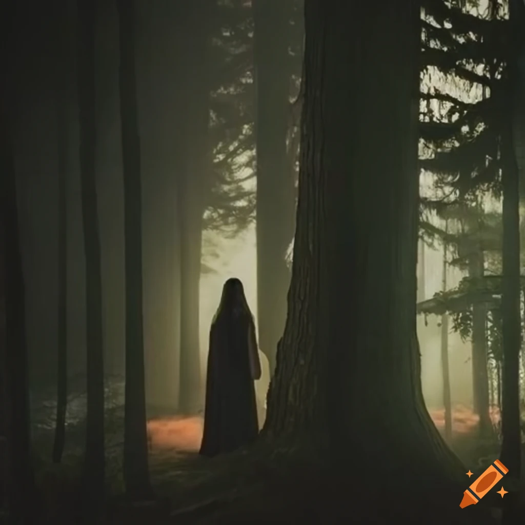 Eerie cabin in the woods with a liminal space aesthetic on Craiyon