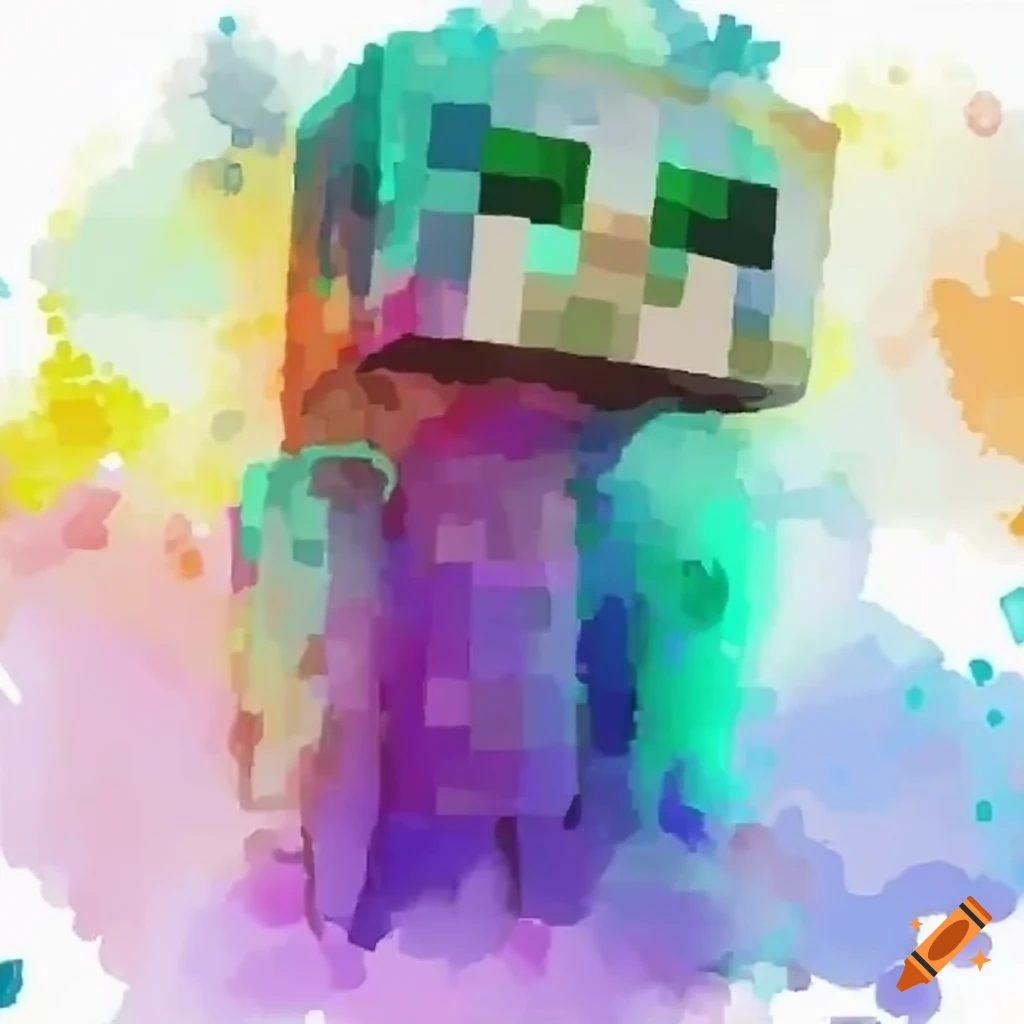 Minecraft sad on Craiyon