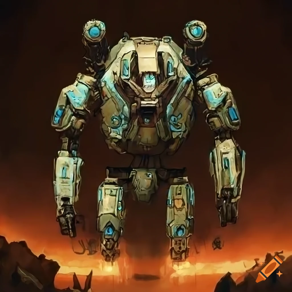 Masterful work of a frontier hybrid Mech in Giclée on Craiyon