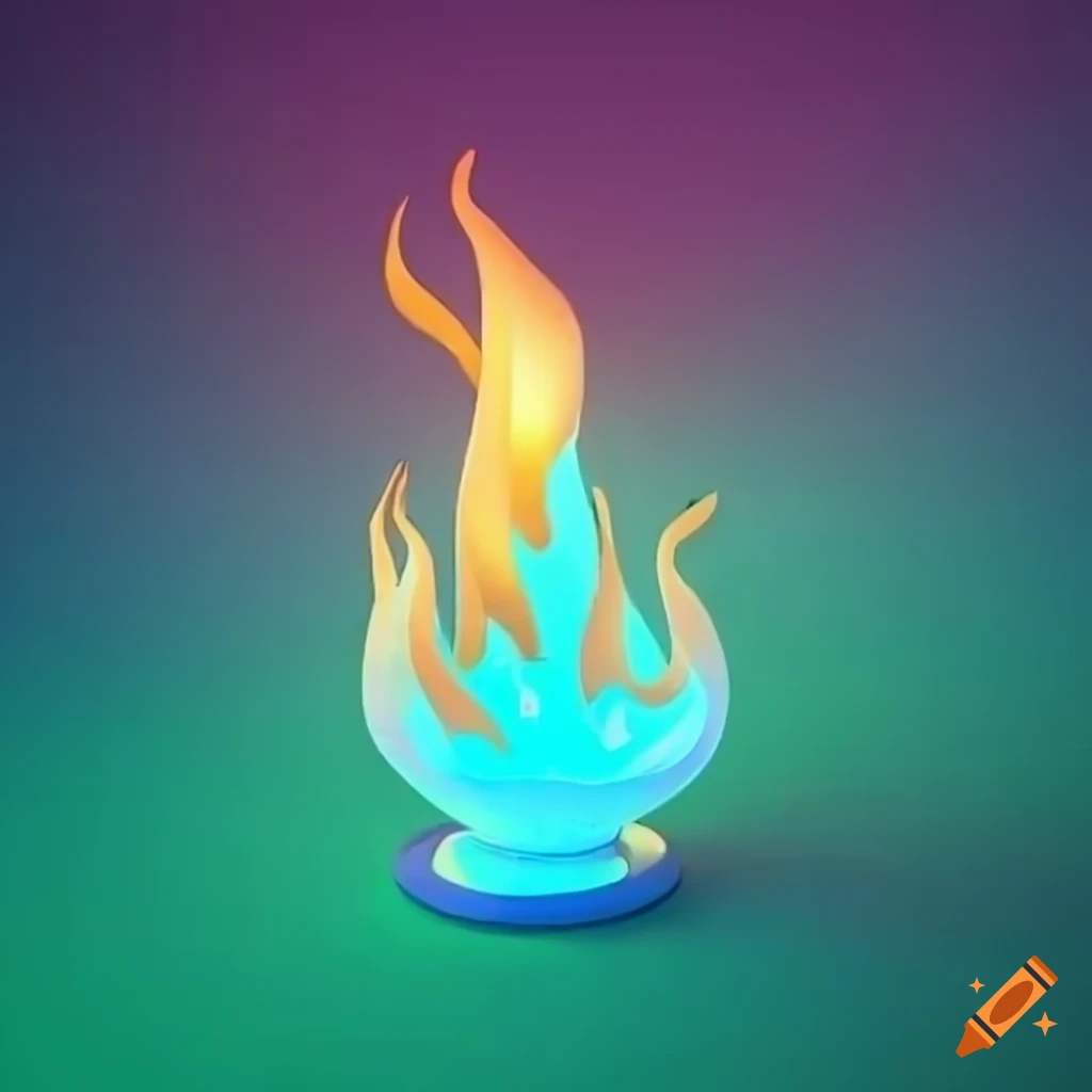 Cryptocurrency token with flame in 4K resolution on Craiyon