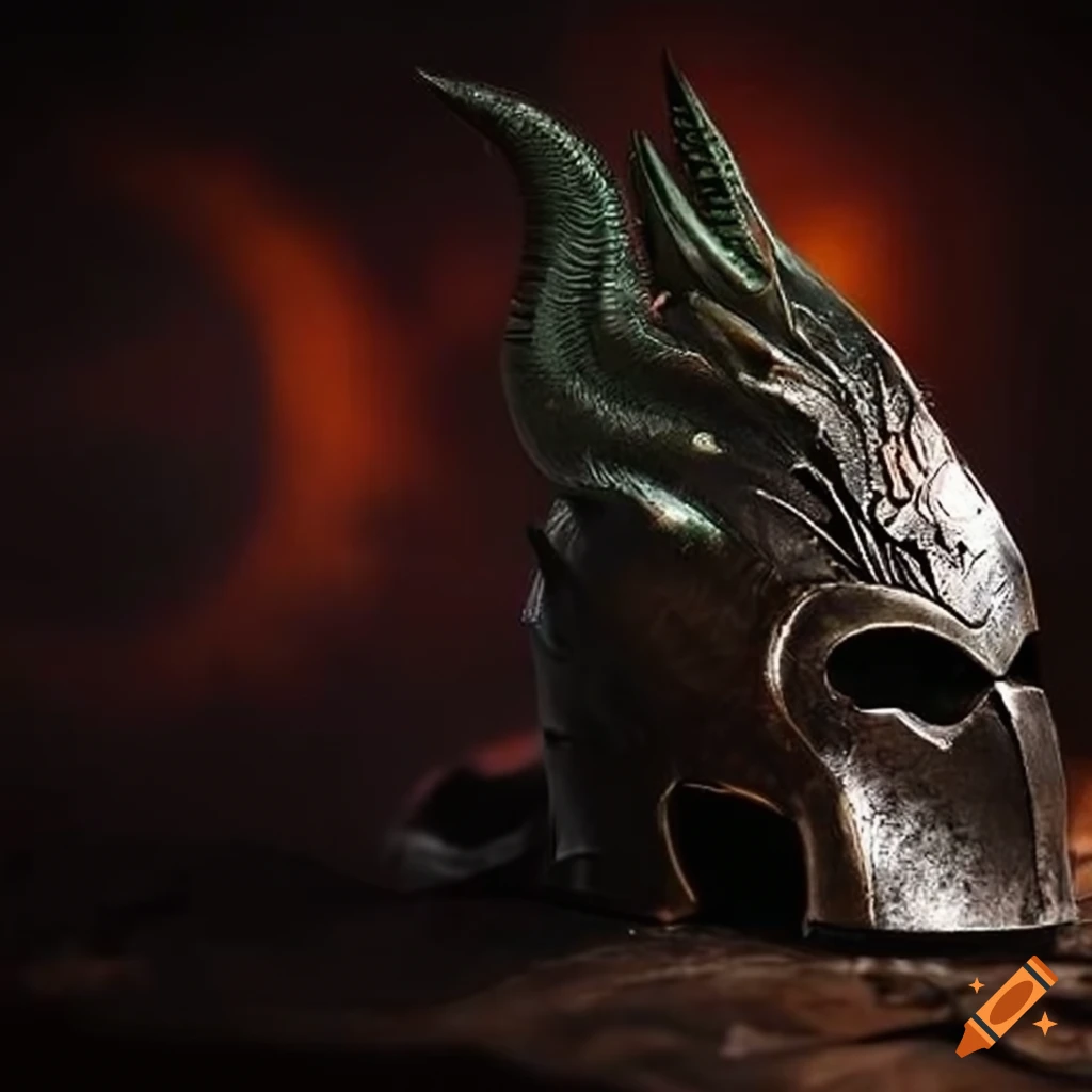 Fantasy metal armor cosplay dragon helmet on Craiyon