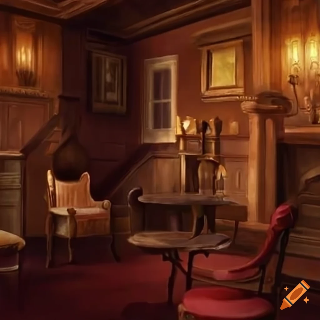 Manor study scene inspired by clue on Craiyon