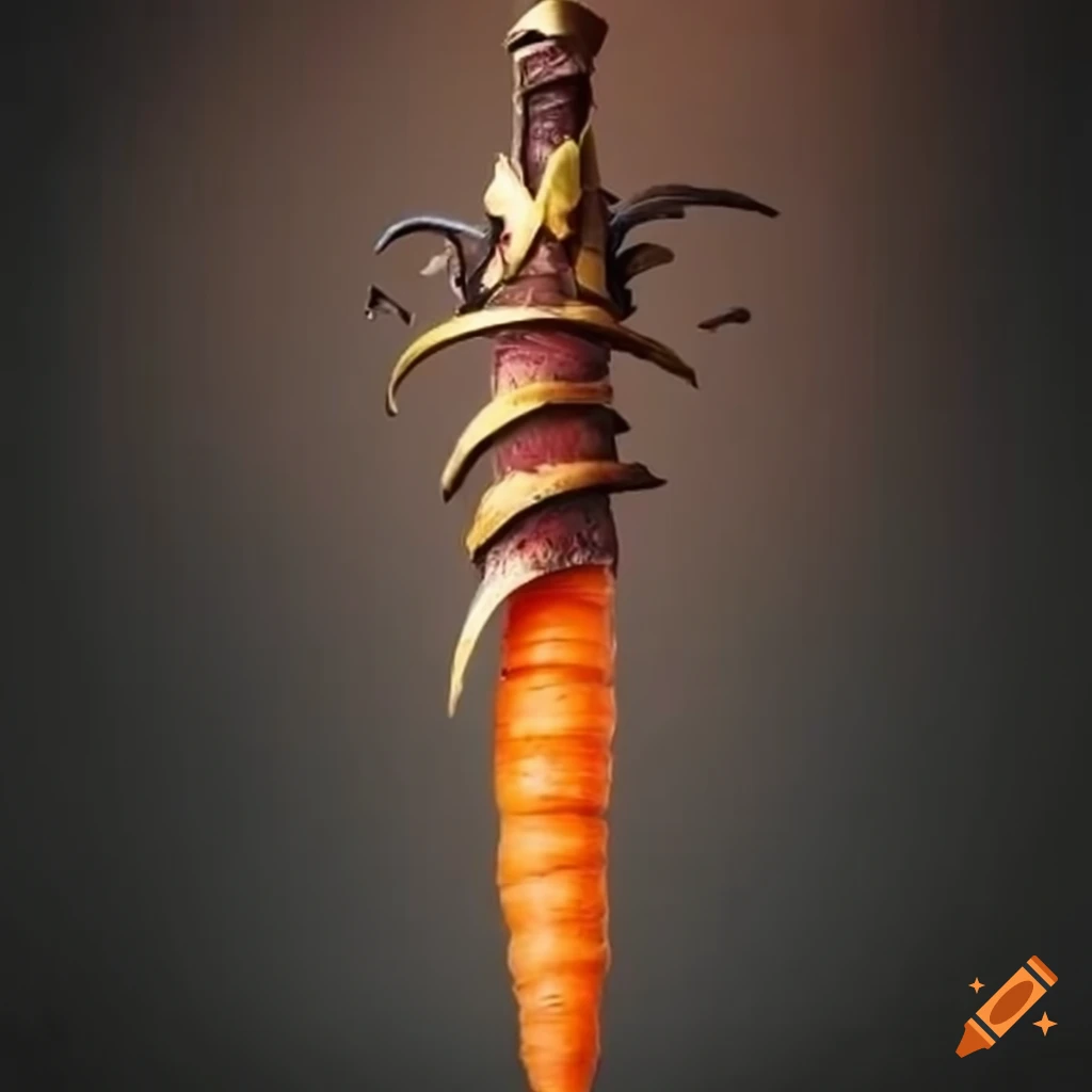 Majestic carrot sword on Craiyon