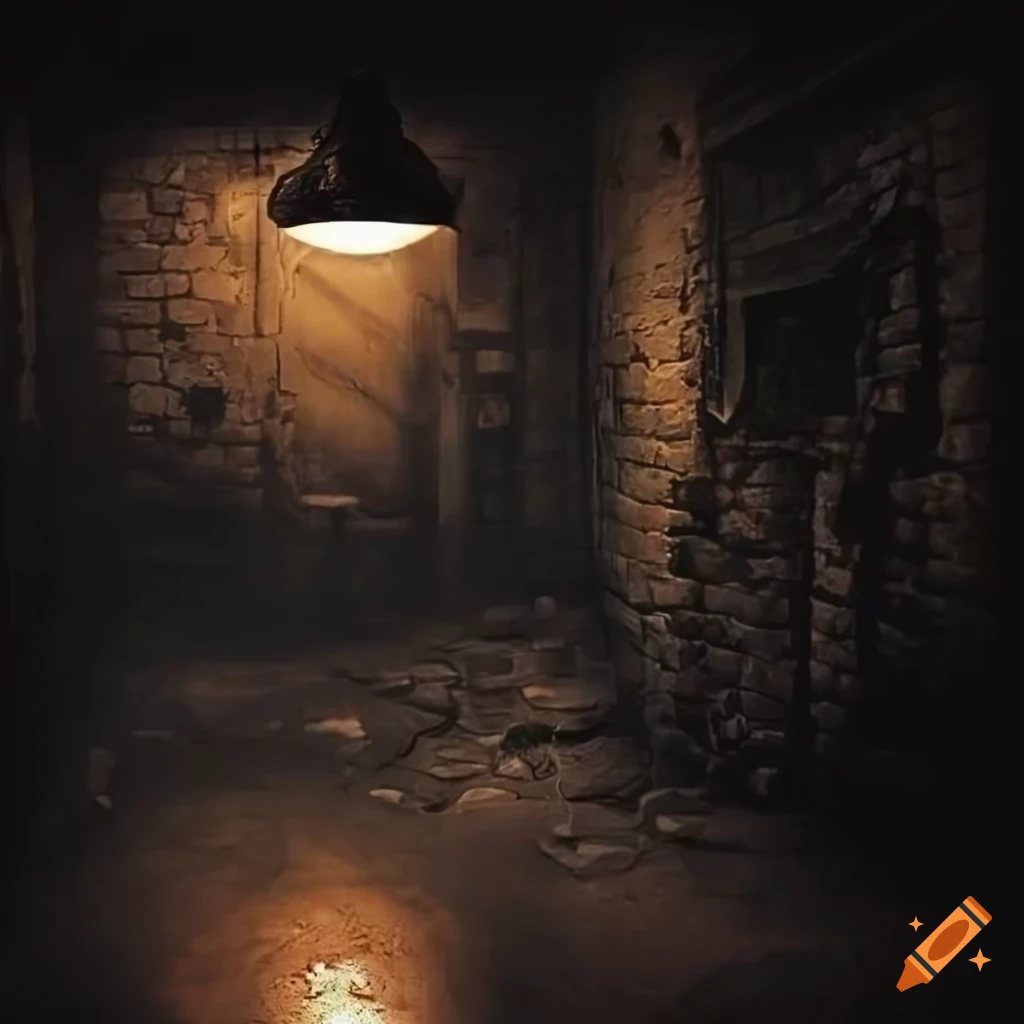 Dark old basement on Craiyon