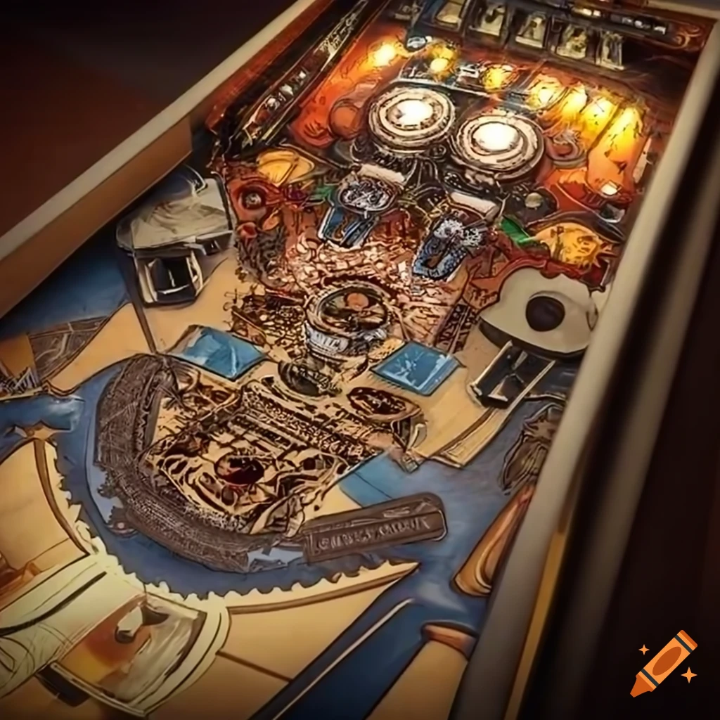 3D pinball playfield with vintage aesthetics from Diablo 2 in a ...