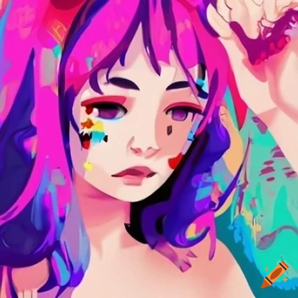 Adorable anime girl influenced by artificial intelligence on Craiyon