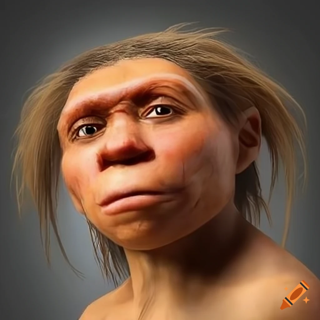 Female neanderthal on Craiyon
