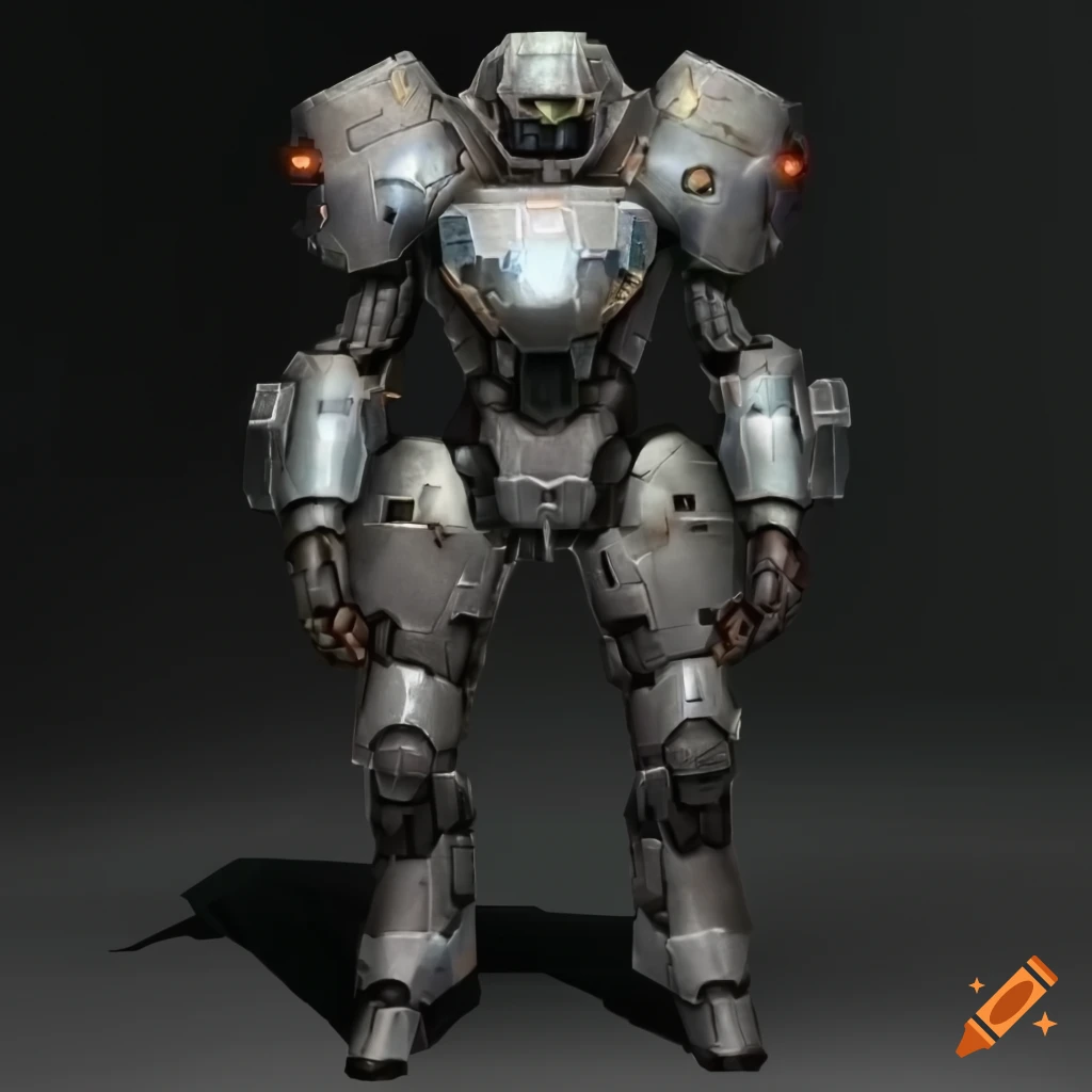 Light scout mecha armor: resilium nano armor with a boltgun as the main ...
