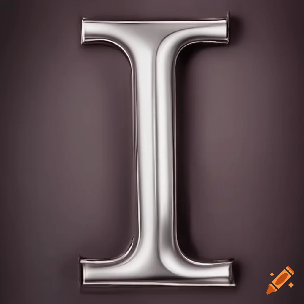 Elegant silver letter i with stunning background on Craiyon
