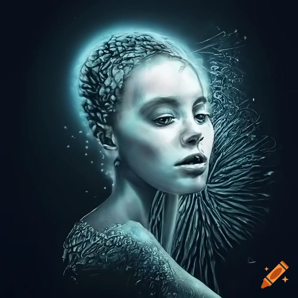 Image blending nature and technology on Craiyon