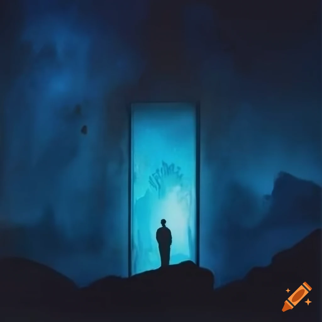 Book cover depicting a distant horizon on Craiyon