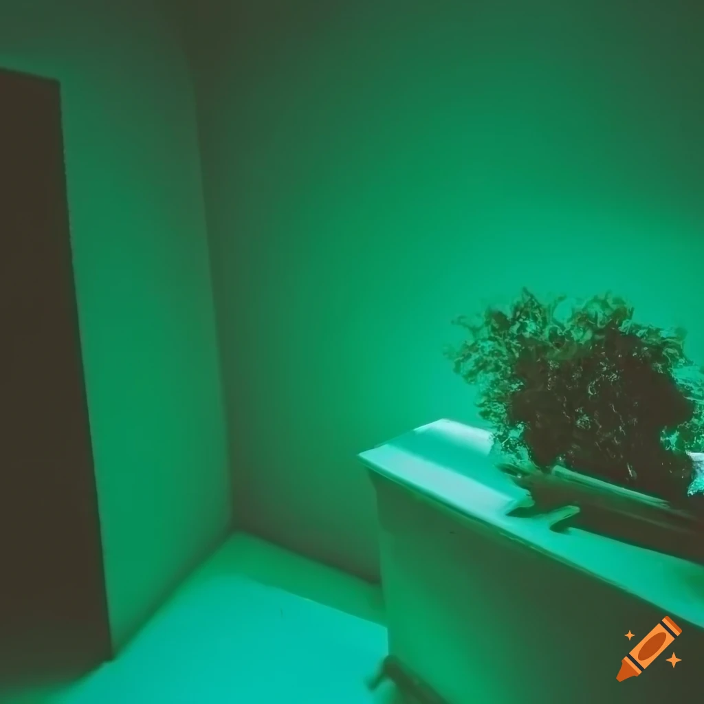 Large solid objects on shelf with strong light and shadows in a dark ...