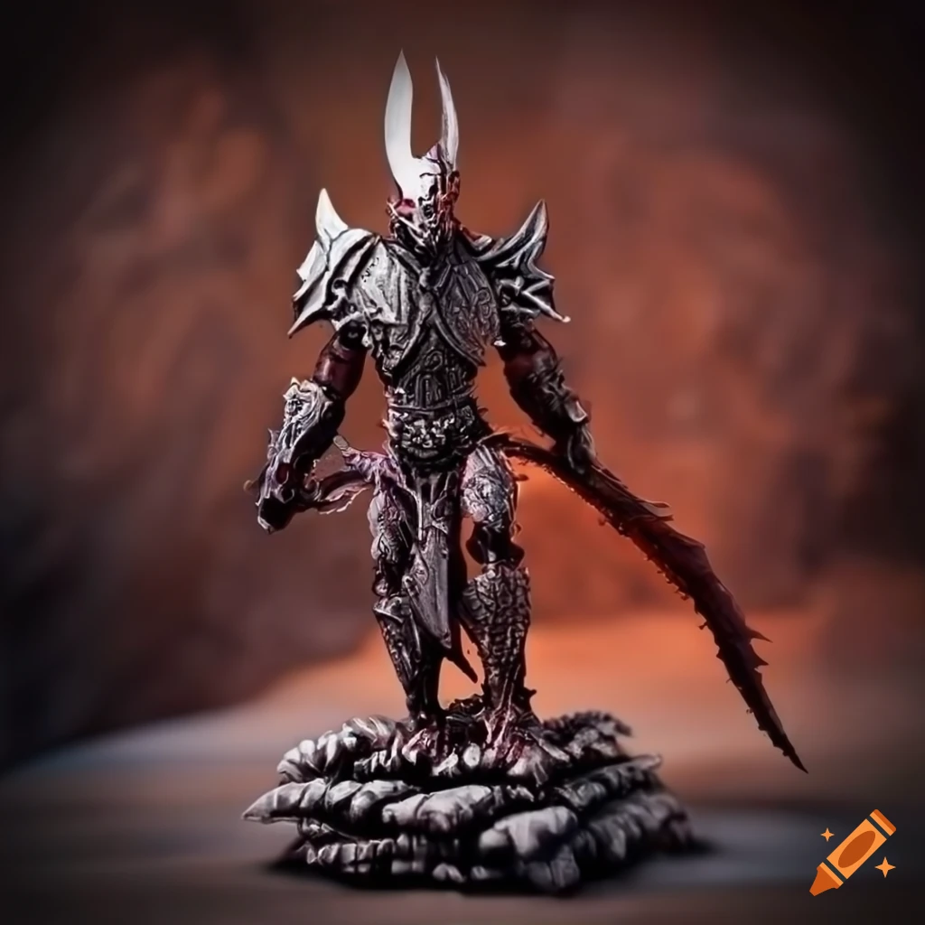 Warforged warrior made from red dragon remnants standing on bones and ...