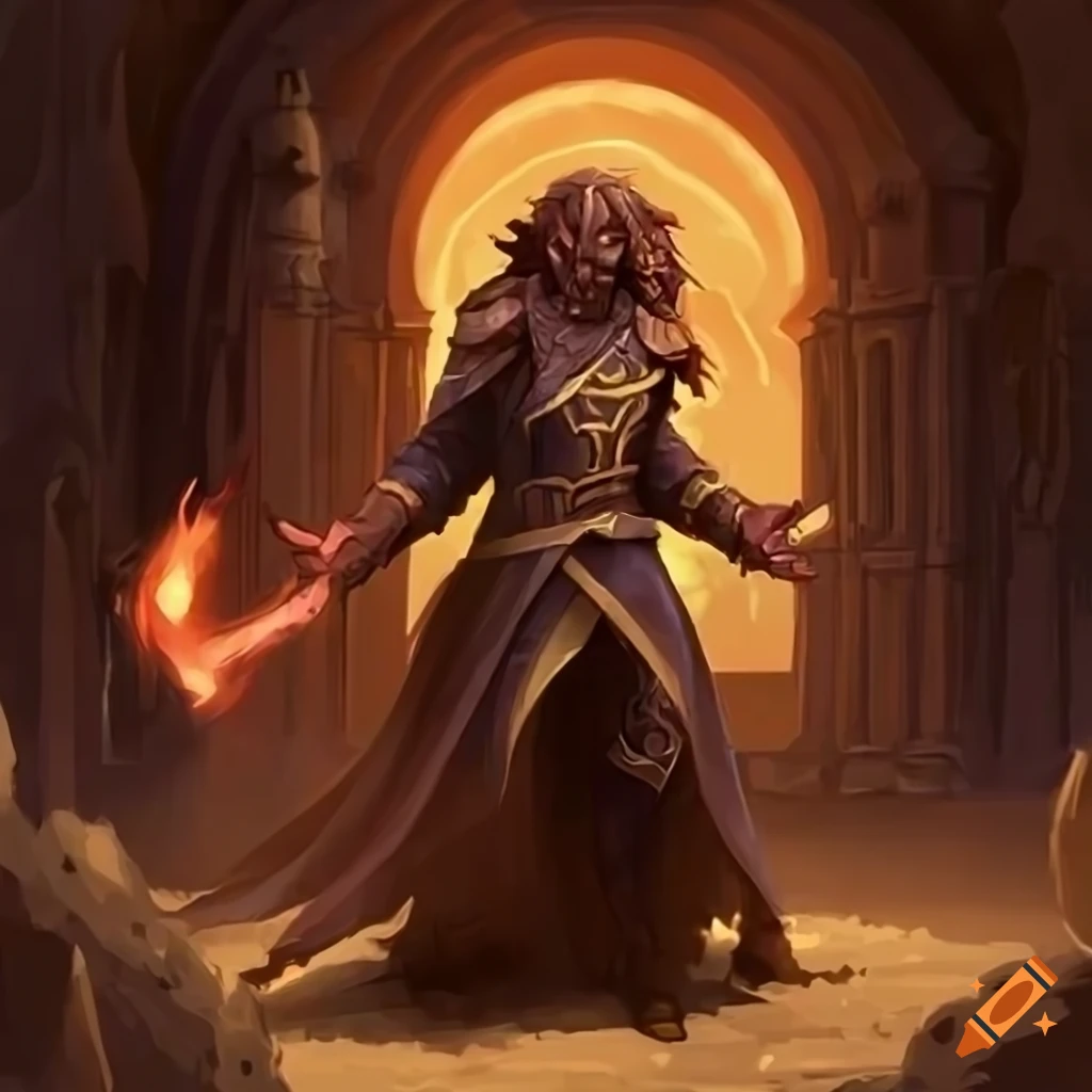 D&d dragonborn sorcerer character illustration on Craiyon