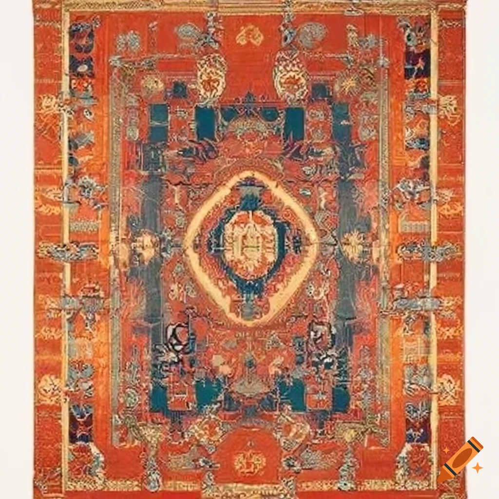 Hermes inspired carpet on Craiyon
