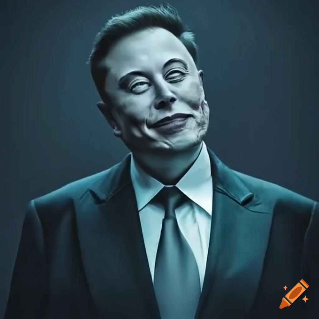 Portrait of smiling elon musk on Craiyon