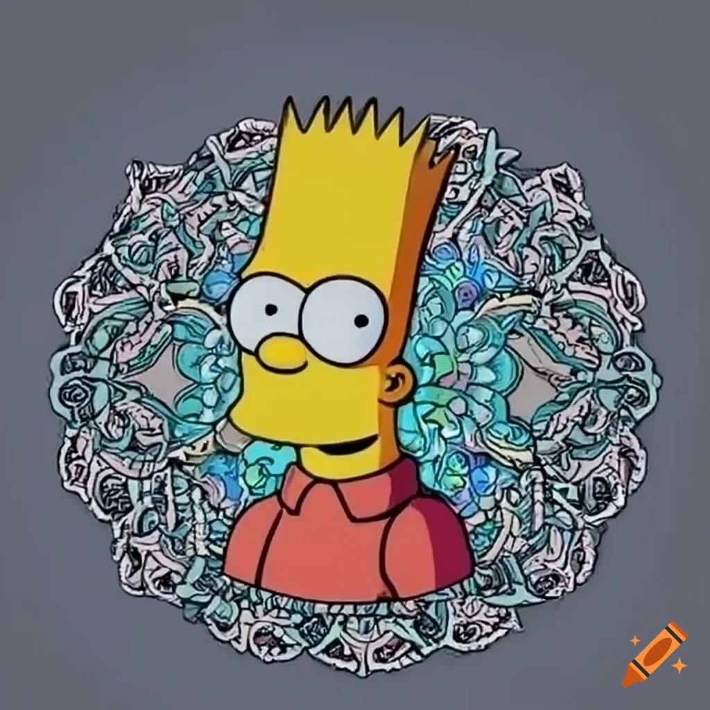 Bart simpson mandala art on Craiyon