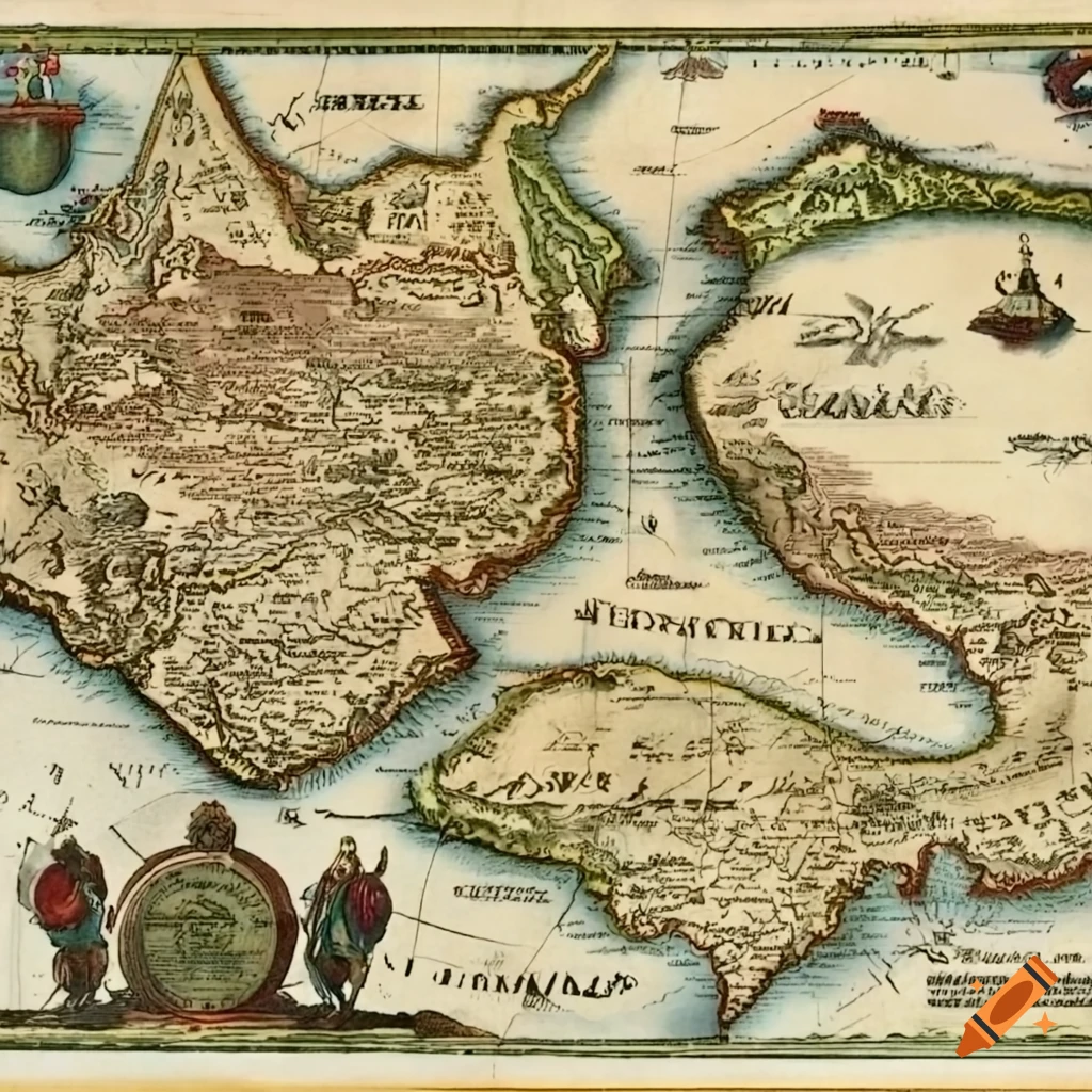 Map of the ancient island 'lost james' on Craiyon
