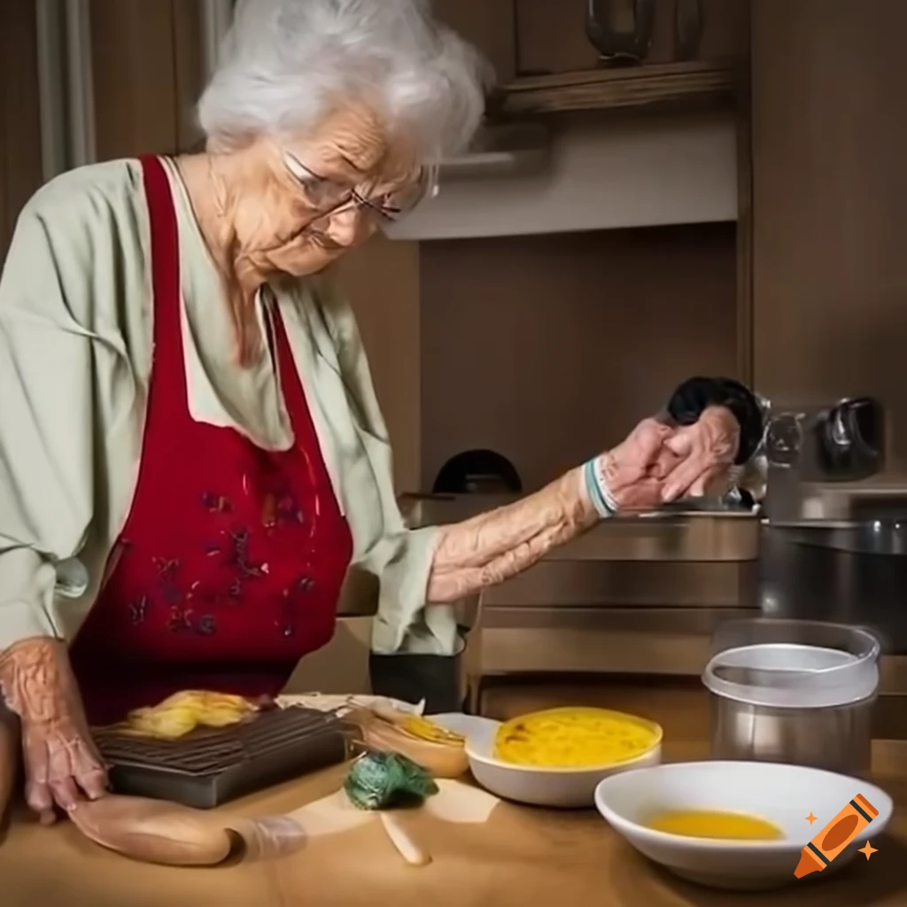 Grandma cooking on Craiyon