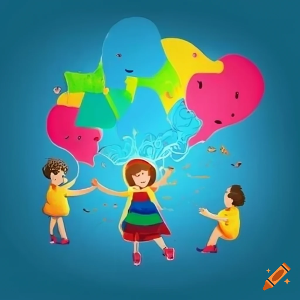 Colorful illustration depicting the concept of communication for ...