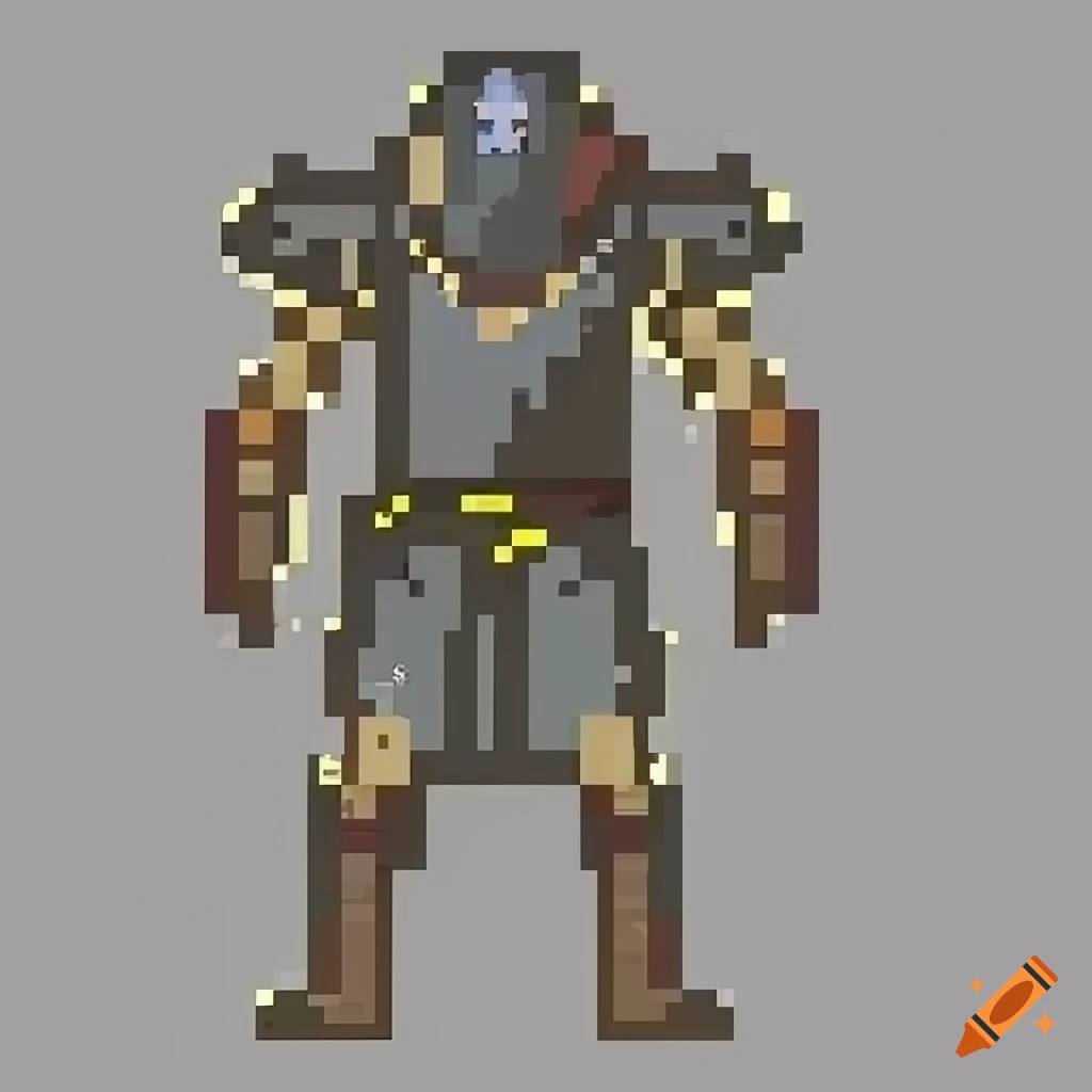 Side view 16-bit fantasy rpg character sprite on Craiyon