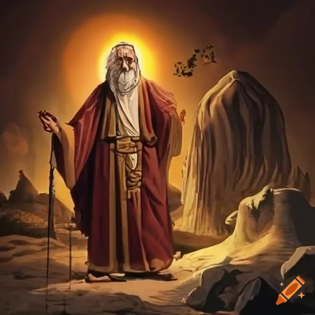 Illustration of the prophet noah from the bible on Craiyon