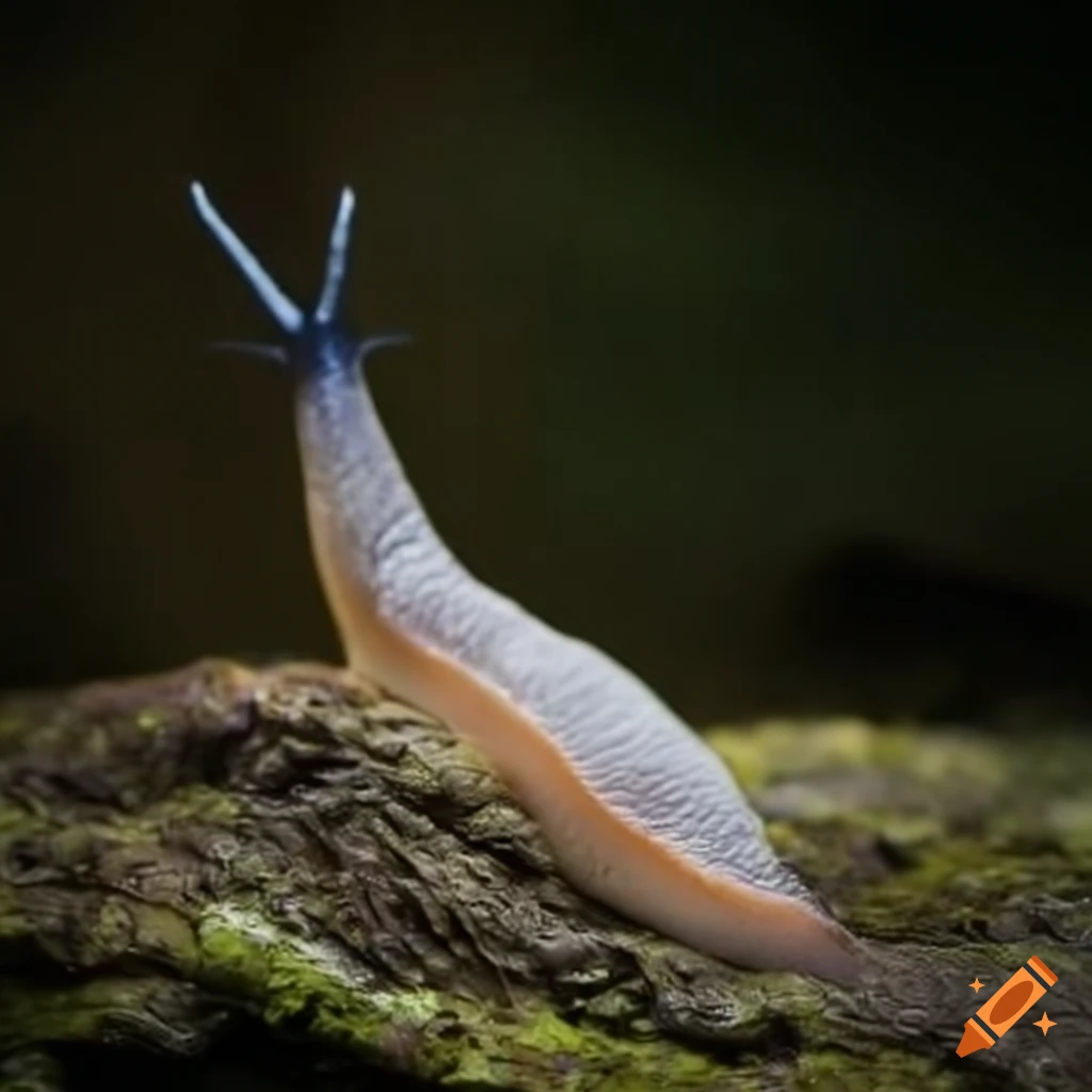 Slug with a beautiful male human face on Craiyon