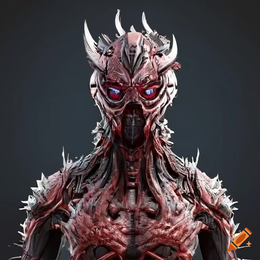Hyper realistic 3d demonic armor in cyberpunk style on Craiyon
